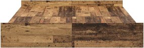 Rám postele s úložným prostorem s čelo Staré dřevo 140 x 190 cm 3335315