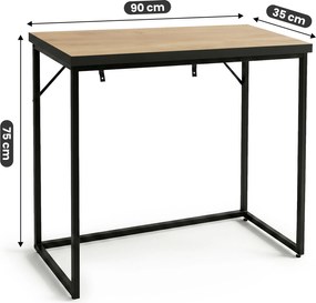 Konzolový stolek Origo 90 cm černý/dub Craft
