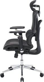 Kancelářská ergonomická židle PORTE II — síťovina, černá