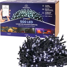 Venkovní LED světélka 500 LED studená bílá