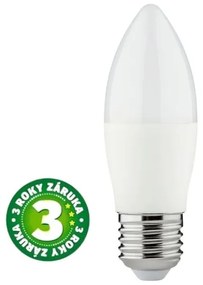 Prémiová LED žárovka svíčka E27 8W 810lm teplá, ekv. 60W, 3 roky
