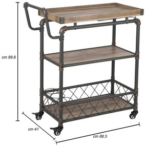Pojízdný servírovací vozík Mauro Ferretti Manhattan