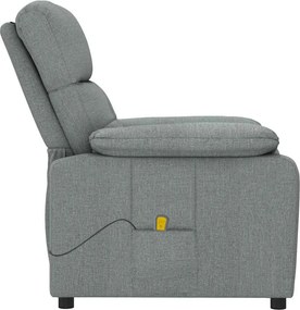 Masážní křeslo tmavě šedé textil 289673