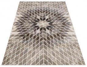 Moderní designový béžový koberec s přírodními motivy