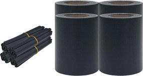 Zatemňovací lišty PVC 140x0,19 m matné tmavě šedé 147868