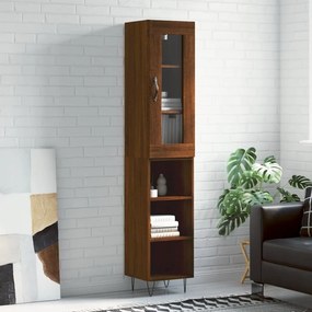 vidaXL Skříň highboard 34,5 x 34 x 180 cm kompozitní dřevo [3199399] Barva: kouřový dub