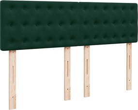 Box spring postel s matrací tmavě zelená 160x200 cm samet 3287797