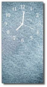 Skleněné hodiny vertikální Vlákno modré vazby