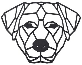 ČistéDřevo Dřevěný geometrický obraz - Labradorský retrívr 30 cm Barva: Černá