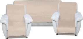 Bellatex Souprava Korall micro 3+1+1 1ks 150x200, 2ks 65x150 cm Béžové