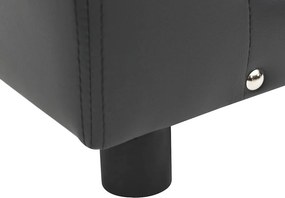 Pohovka pro psy tmavě šedá 81 x 43 x 31 cm plyš a umělá kůže 171044