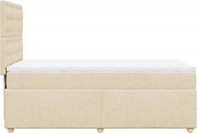 Box spring postel s matrací krémová 90x190 cm textil 3293454