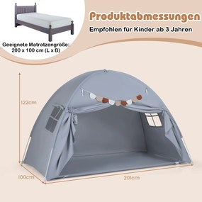 Costway Stan s oddělenými postelemi pro děti Skládací a s patrovou