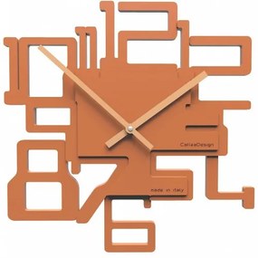 Designové hodiny 10-003 CalleaDesign Kron 32cm (více barevných variant) Barva oranžová-63 - RAL2004