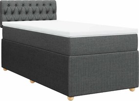 Box spring postel s matrací tmavě šedá 90x200 cm textil 3289647