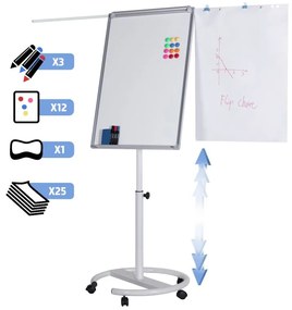 Jago 80320 Jago Flipchart tabule  kulatou základnou - 60 x 90 cm