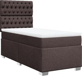 Box spring postel s matrací tmavě hnědá 100 x 200 cm textil 3292709