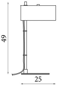 Searchlight EU20224-1GO Stolní lampa KNOX černá &amp; ZLATÁ