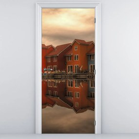 Fototapeta na dveře - Barevné domečky (95x205cm)
