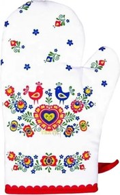 Forbyt Kuchyňská chňapka Folklor červená, 1 ks
