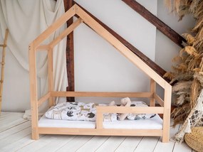 Woodisio Domečková postel NELA Variant: 160 x 90, Barva: Přirodní dřevo