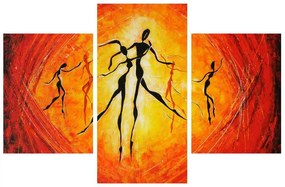 Orientální obraz tančících osob (90x60 cm)