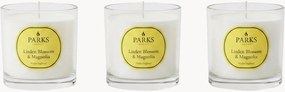 Sada ručně vyrobených vonných svíček Vintage Aromatherapy (lipový květ, magnólie a jemné pižmo), 3 díly