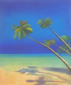 Palmy na pláži - 60 x 50 cm