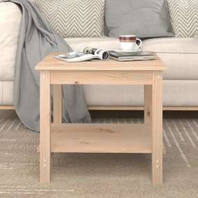 vidaXL Konferenční stolek 50 x 50 x 45 cm masivní borové dřevo [822278] Barva: Bílá