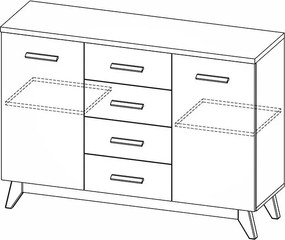 Casarredo - Komfort nábytek Komoda SVEEN SV9 andersen/nash