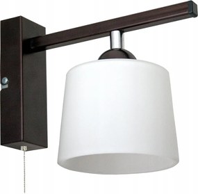 Nástěnná lampa Diuna 1 wenge s řetízkem a loftovým vypínačem
