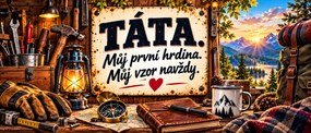 Srdcem darované Hrnek pro tatínka – TÁTA. Můj první hrdina. Můj vzor navždy – 300 ml