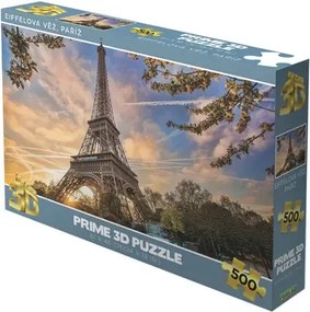 PRIME 3D Puzzle Eiffelova věž Paříž 3D / 500 dílků / 61 × 46 cm
