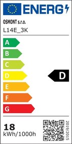 OS IRI71077 IRIDA 2 stropní/nástěnné plastové svítidlo bílá IP65 3000 K 9W LED - OSMONT