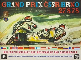 Plechová cedule Grand Prix 1978 Velikost: A5 (20 x 15 cm)