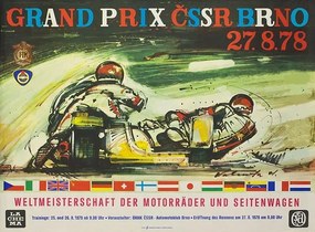 Plechová cedule Grand Prix 1978 Velikost: A4 (30 x 20 cm)