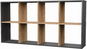 FALCO Regál Manja 2x4 antracit/dub artisan