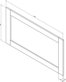 Sapho BRAND zrcadlo 130 x 70 x 3 cm mořený smrk BA061S