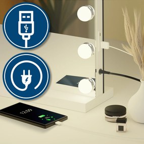 Kosmetické zrcadlo Norlina bez Bluetooth – bílá