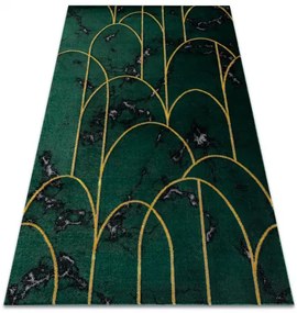 Dywany Luszczow Kusový koberec EMERALD EXCLUSIVE 1016 art deco, mramor lahvově zelená / zlato Rozměr koberce: 80 x 150 cm