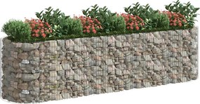 Gabionový vyvýšený záhon pozinkované železo 400 x 100 x 100 cm 152047