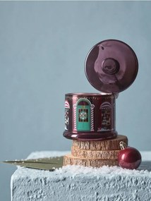 Sinsay - Vonná svíčka s víčkem a potiskem vánoční výlohy Cranberry - světle fialová
