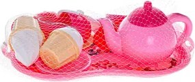Čajový set s podnosem a sladkostmi / Dětské nádobí / 15 dílů / Plast