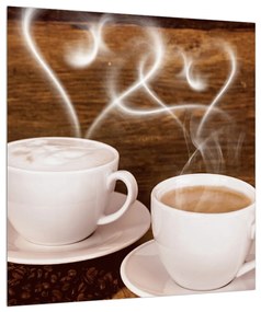 Obraz šálků kávy  (40x40 cm)