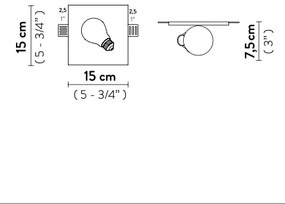 Slamp Nástěnné svítidlo IDEA RECESSED APPLIQUE - WHITE
