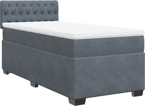 Box spring postel s matrací tmavě šedá 80 x 200 cm samet 3286169