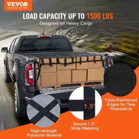 Síť na náklad Zesílené provedení Cargo Net 182,9 × 144,8 cm Nastavitelné přezky a