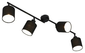 Moderní stropní svítidlo černé 89,5 cm se 4 světly, nastavitelné - Hetta