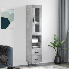 vidaXL Skříň highboard 34,5 x 34 x 180 cm kompozitní dřevo [3199331] Barva: Betonová šedá