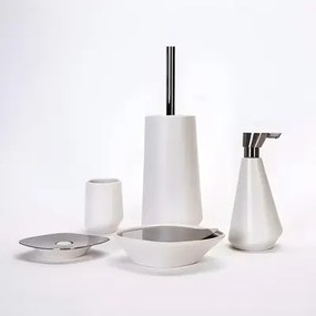ELEMENTS BY SPIRELLA Kelímek na zubní kartáčky ESSOS matně bílá / kera
